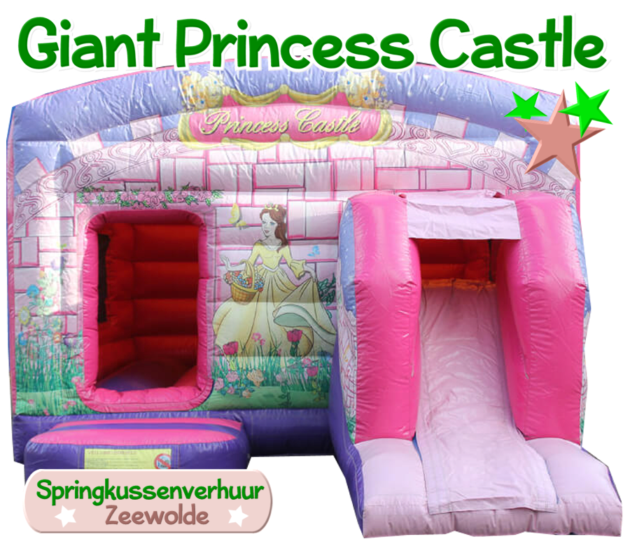 Giant Princess Castle - Springkussenverhuur Zeewolde